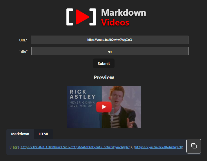 Markdown-Videos